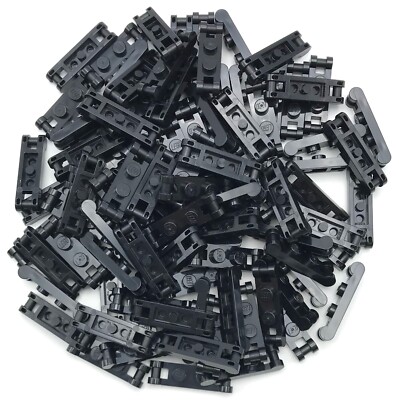 Lego 100 New Black Plates Modified 1 x 2 with Handles on Ends Pieces | eBay