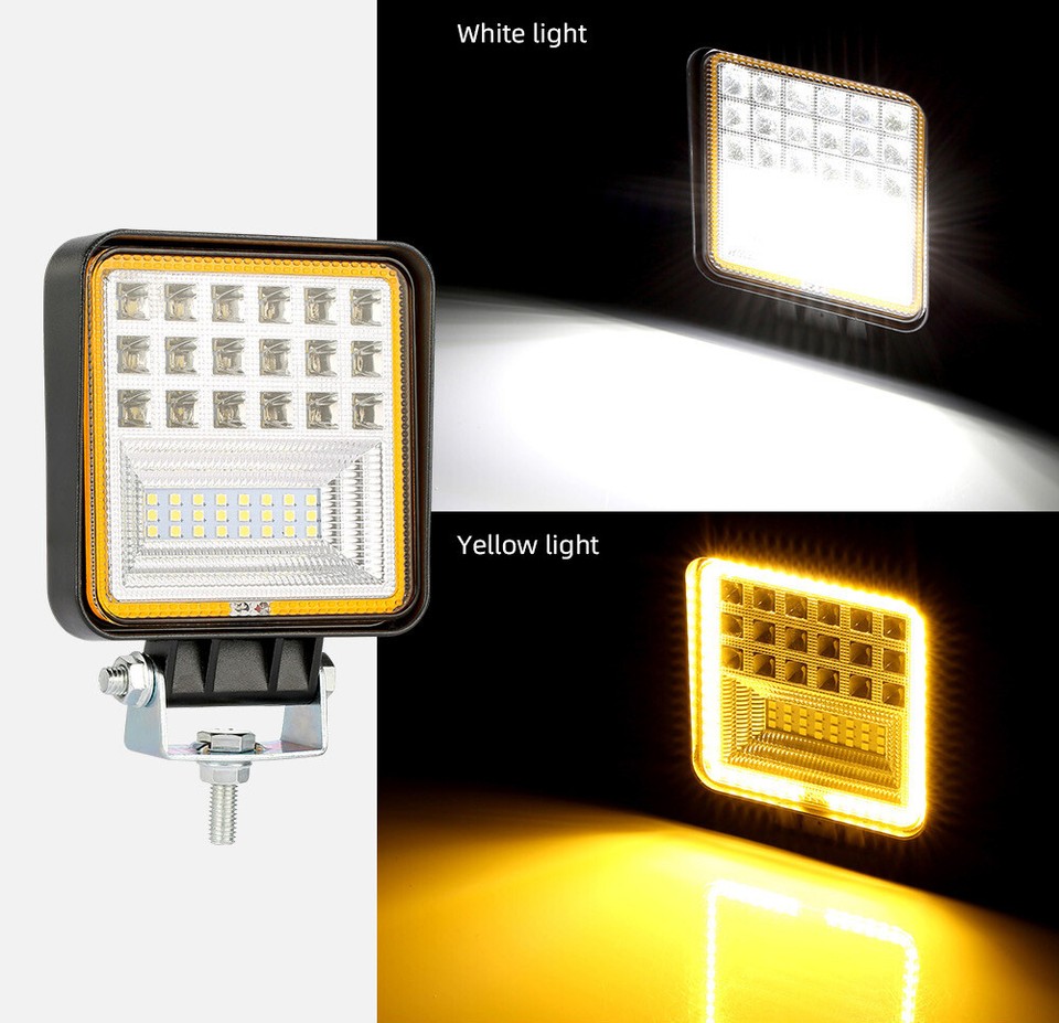4PCS LED WORK LIGHTS for Caterpillar Skid Steers Excavator Forklift ...