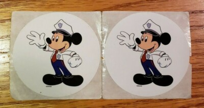 Disneyland circa 1990 Mickey Mouse safety officer sticker unused mickey ...