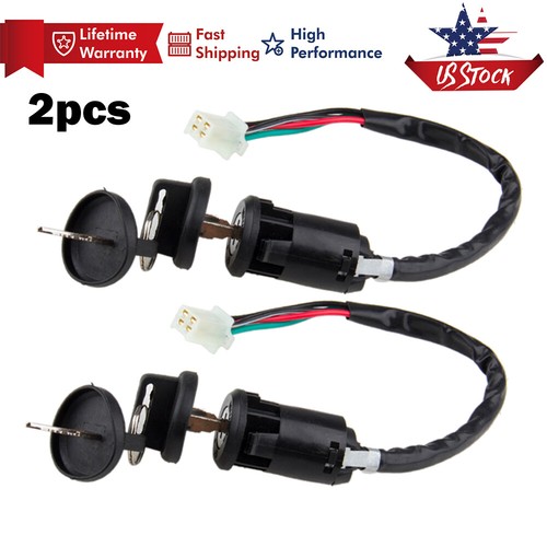 2pcs Ignition Key Switch For Chinese Quad ATV Go Kart 50cc 70cc 90cc ...