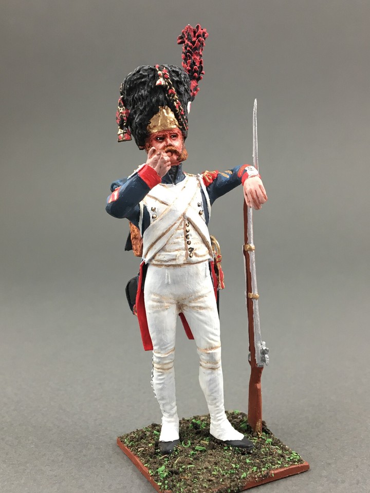 Painted French Grenadier figure 1/30, Napoleonic metal miniature VID ...