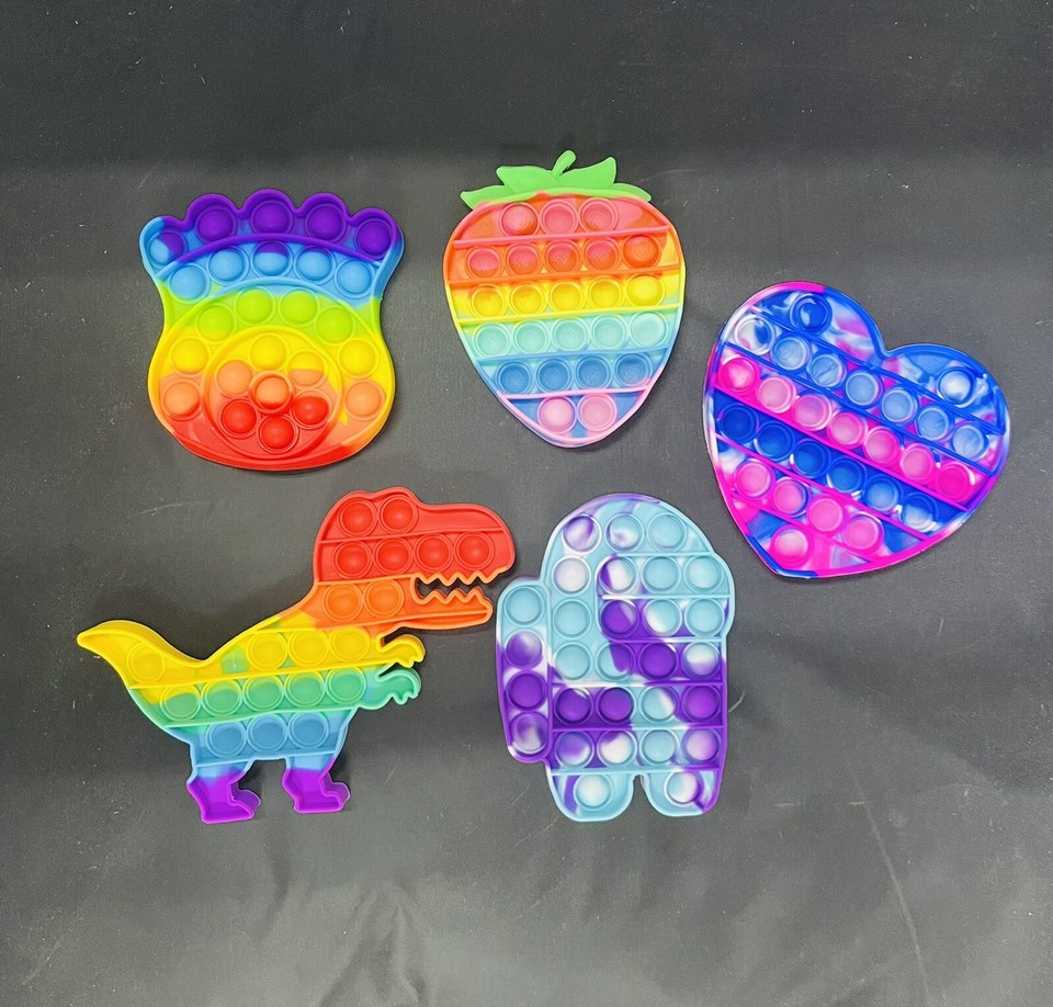 [20 PIECE] BULK Popit Fidget it Pop Toy Push Bubble Sensory Set Stress ...