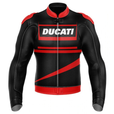 DUCATI Mens Motorbike Leather Jacket Racing Motorcycle Biker Leather ...