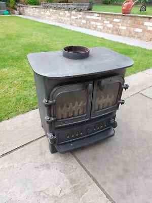 Villager Flatmate B Range Stove, 7kW Wood burning Stove, (log,wood ...