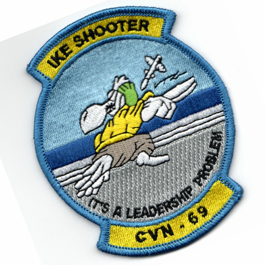 4" USN NAVY USS EISENHOWER CVN-69 IKE SHOOTER BLUE EMBROIDERED PATCH | eBay