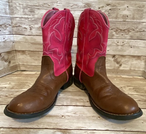 Roper Little Girls' Light-Up Western Boot - Round Toe Cowgirl Boots ...