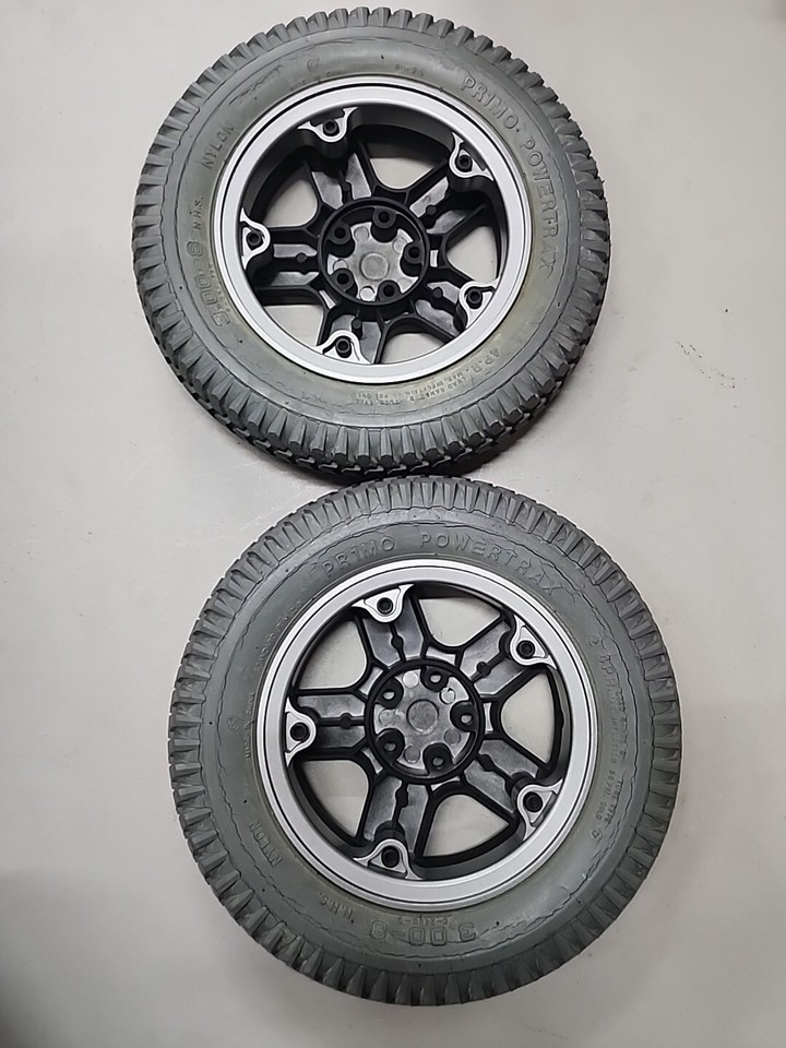 Invacare TDX SP Pr1mo Powertrax 3.00-8 Solid Filled Tires and Wheels ...