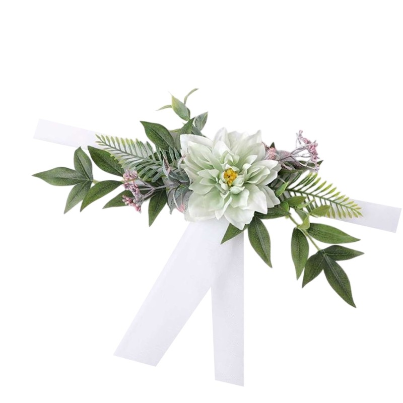 Wedding Chair Back Artificial Flower Arrangement for Wedding Reception ...
