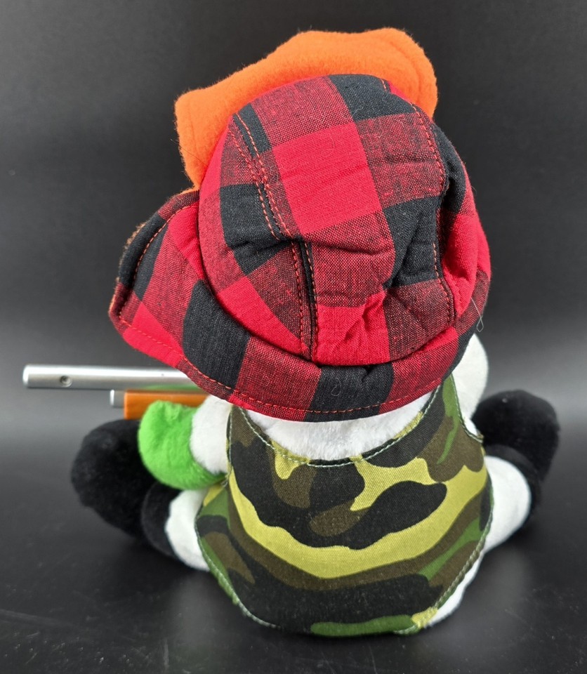 Gemmy Singing Animated HUNTER SNOWMAN Christmas Plush Gun Rifle Sounds ...