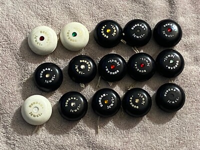 Vintage Duncan Jewel Yo-Yo Black & White Rhinestone Lot Of 15 | eBay