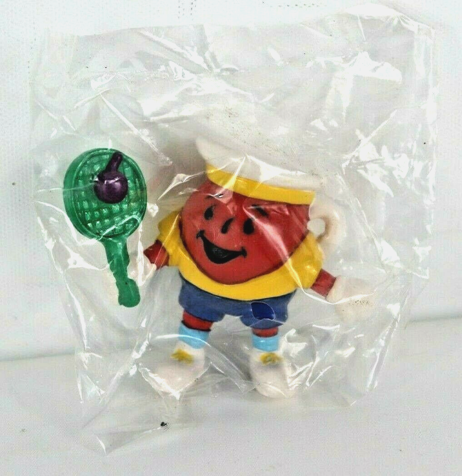 Vintage Kool Aid Man Figure PVC Toy Tennis Party Cake Decor More NEW O ...