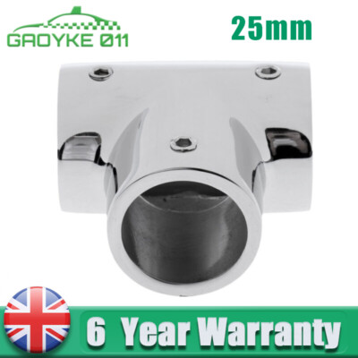316 Stainless Steel Marine Boat Yacht Hand Rail Fitting 90 ° Tee 25mm ...