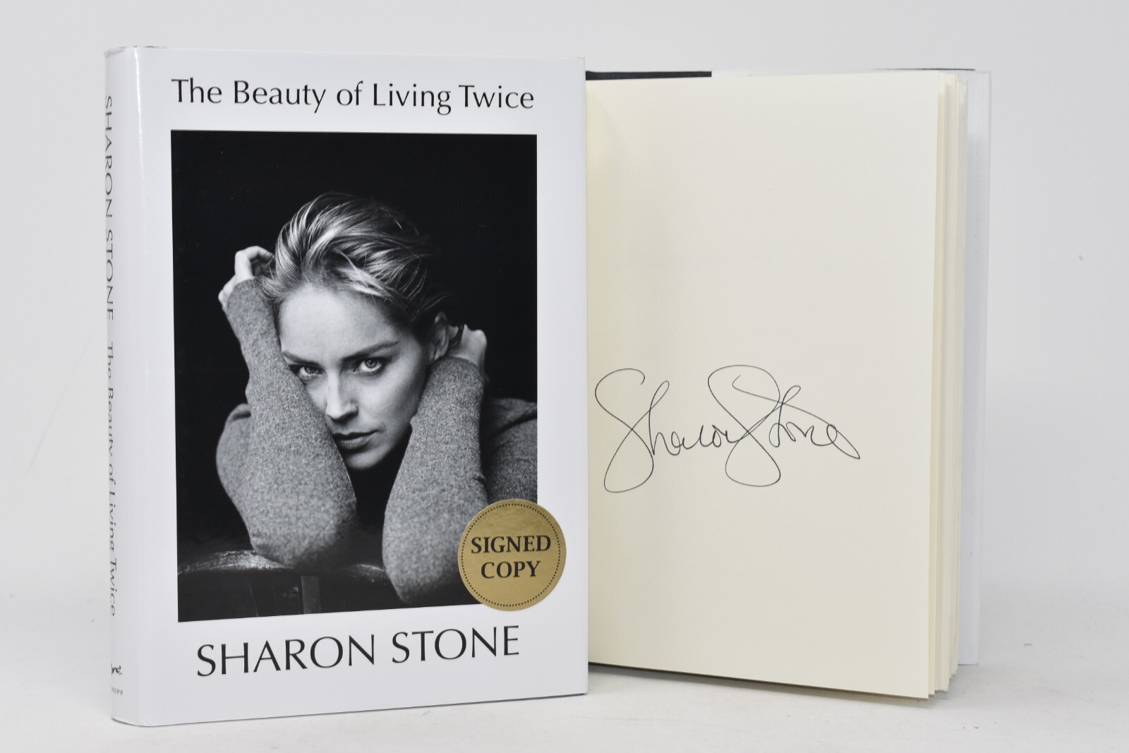 SIGNED 1/1 The Beauty of Living Twice AUTOGRAPHED Sharon Stone | eBay