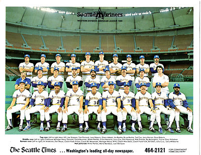 1980 SEATTLE MARINERS 8X10 TEAM PHOTO WILLS MAZEROSKI WASHINGTON ...