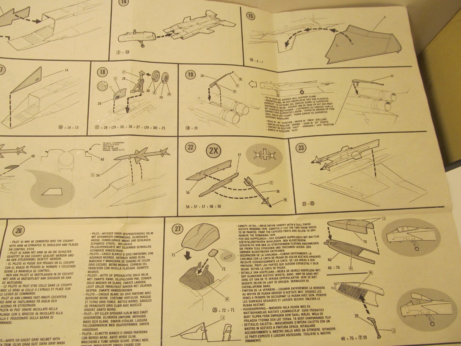 Monogram F 15 Eagle Instruction Sheet Only For 148 Scale Model Kit 4006