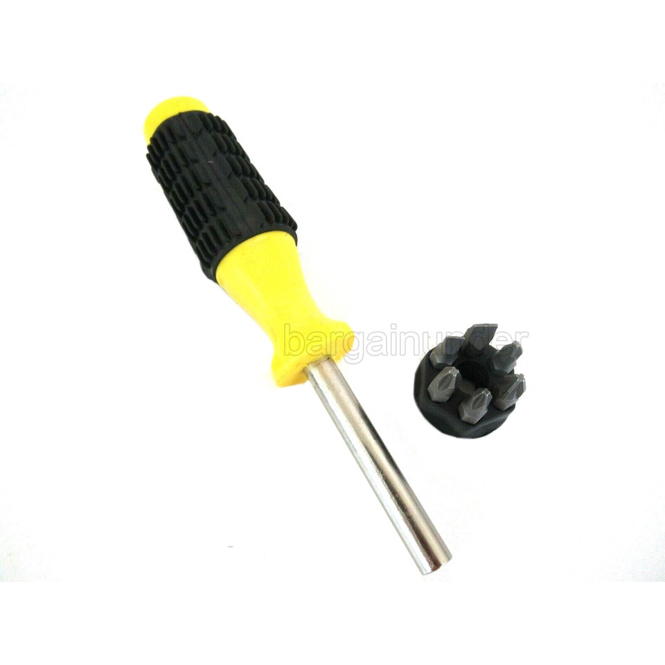 8" inch 6 in 1 Multi-Bit Precision Slotted Flathead Phillips ...