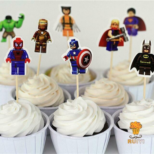 Lego Cupcake Decorations