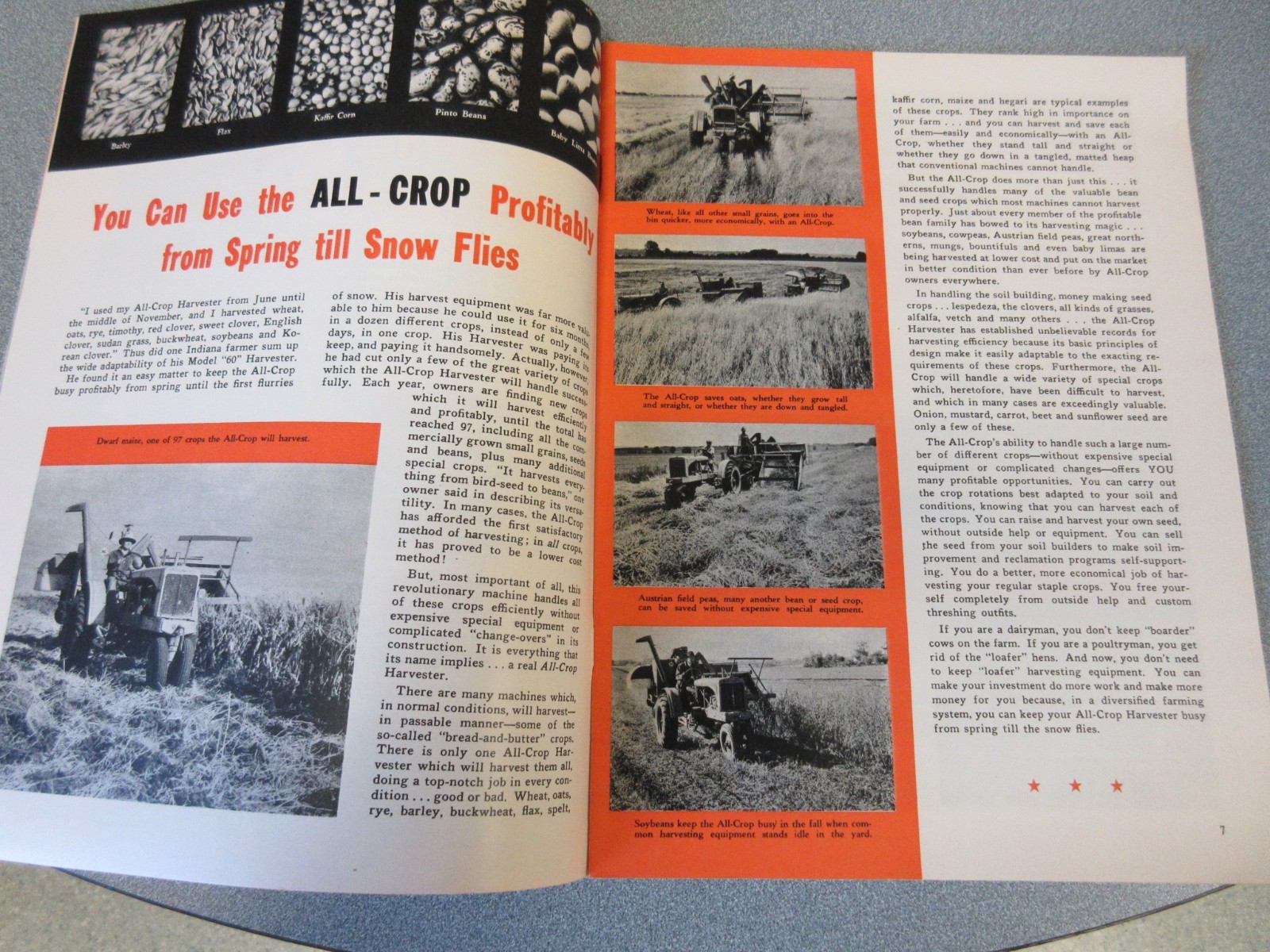 Allis Chalmers 60 All-Crop Combine Brochure from the 1930's 40 pages | eBay
