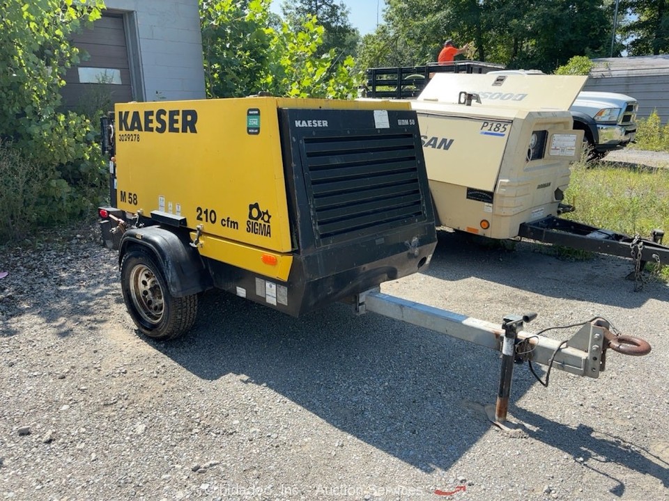 2016 Kaeser M58 210 CFM Towable Air Compressor Trailer Kubota S/A ...
