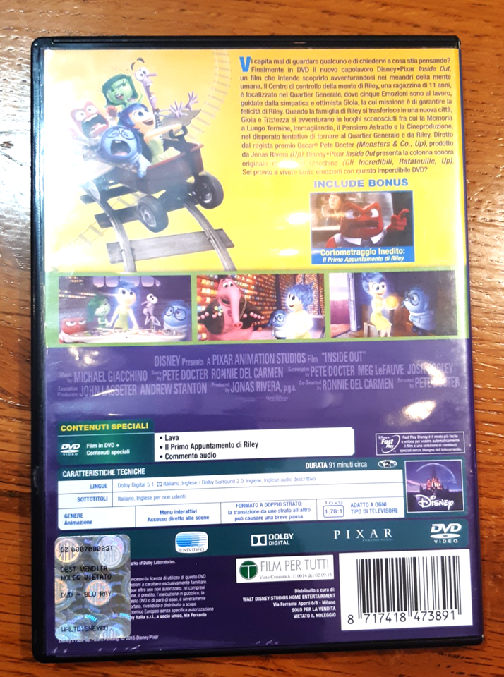 INSIDE OUT - DVD DISNEY PIXAR | eBay