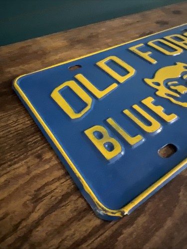VINTAGE Old Forge BLUE DEVILS PA High School METAL EMBOSSED LICENSE ...
