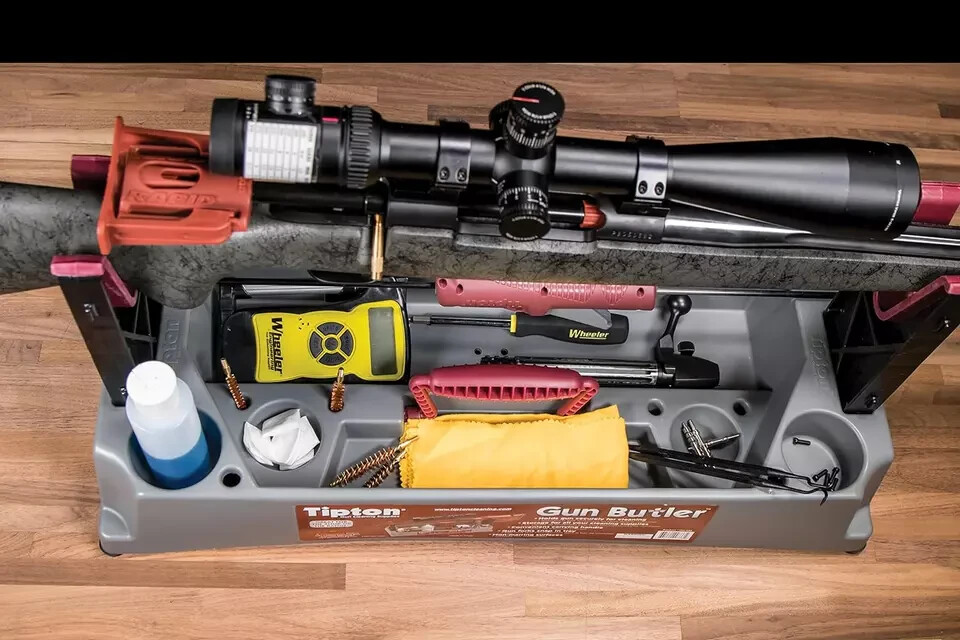 Gun Cleaning Station Vise Rifle Gunsmithing Tool Bench Shotgun Kit Rest ...
