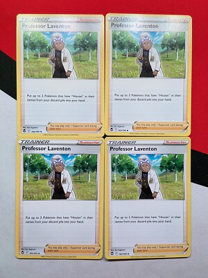 Professor Laventon Trainer 162/195 Silver Tempest x4 Pokemon Playset 4x ...