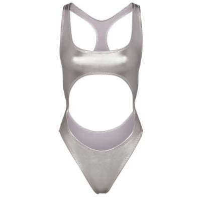 Skims NWT Silver Metallic Monokini | eBay