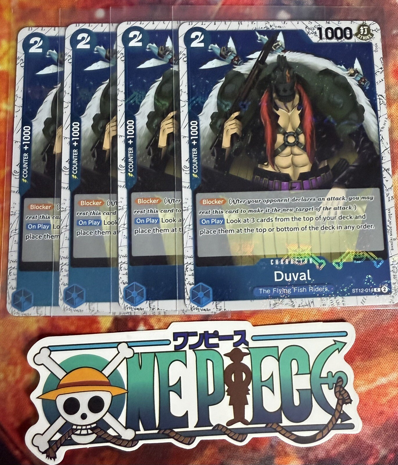 4x One Piece PRB01 ST12-014 C Duval - English - Playset - TCG - Flag ...