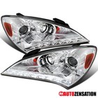 Fit 2010 2011 2012 Hyundai Genesis Coupe LED Strip Projector Headlights ...