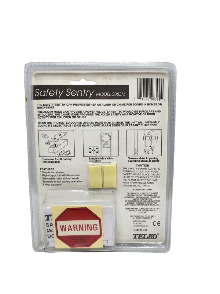 Telko"Safety Sentry" Door Entry Alarm/Chime White - NEW OLD STOCK | eBay