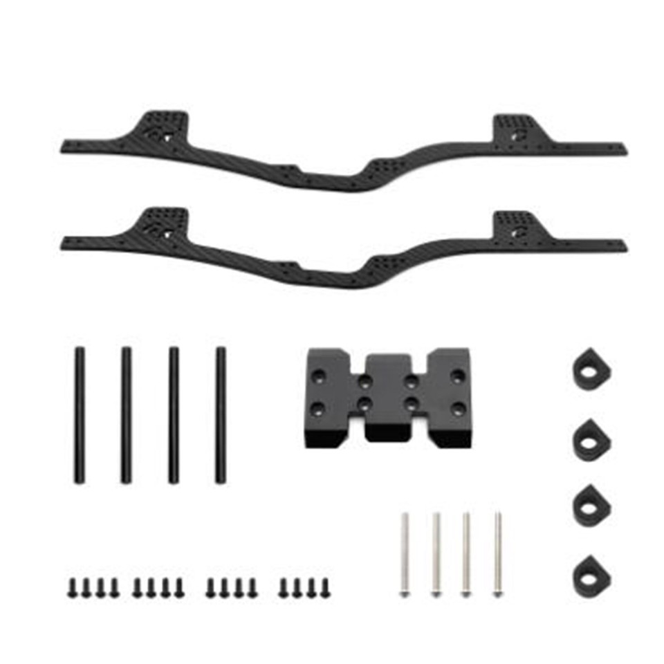 For SCX10 90046 1/10 RC Crawler Car Carbon Fiber LCG Chassis Kit Frame ...