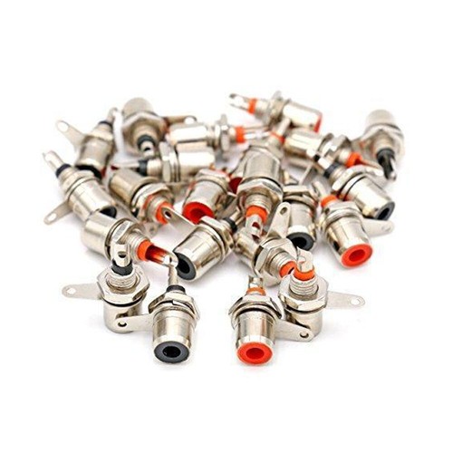 40Pcs Metal Female RCA Phono Chassis Panel Jack Mount Socket Connectors ...