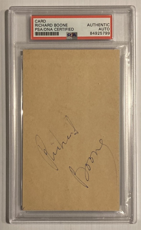 Richard Boone Signed Autograph Have Gun Will Travel Card - PSA DNA ...