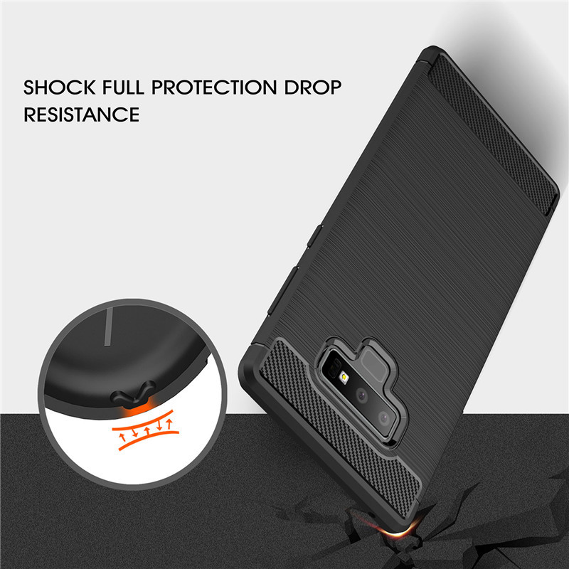 For Samsung Galaxy Note 9 Case Carbon Fibre Gel Cover Ultra Slim ...