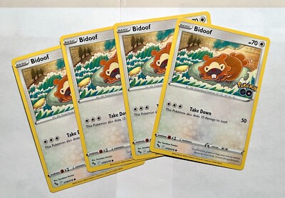 Pokémon Card 2022 Pokémon GO Playset Bidoof 059/078 4x x4 | eBay