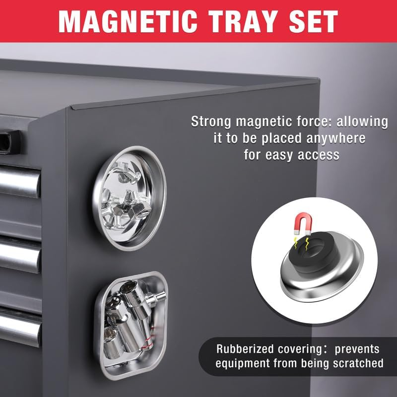 5-Piece Non-Slip Tool Tray Set, 3-Piece Silicone Flexible Tools ...