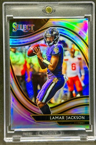 Lamar Jackson RARE REFRACTOR INVESTMENT CARD PANINI FIELD LEVEL RAVENS ...