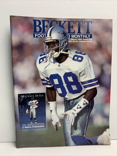 1993 Beckett Football Card Magazine Price Guide #36 Michael Irvin ...