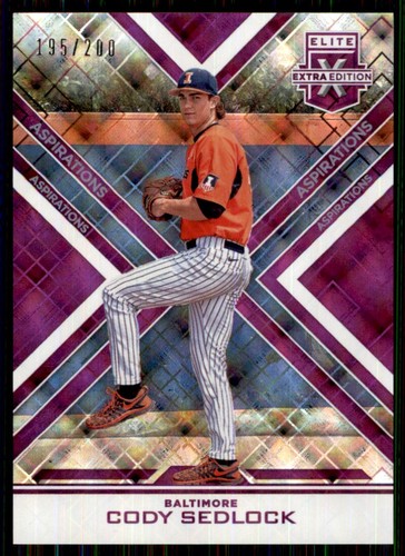 2016 Panini Elite Extra Edition Aspirations Purple Cody Sedlock 195/200 ...
