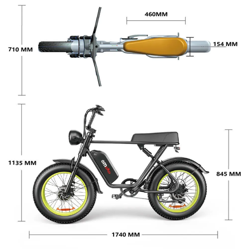 Emoko C91 2000W Dual Motor Mountain E-Bike 20" FatTire 48V 23AH ...