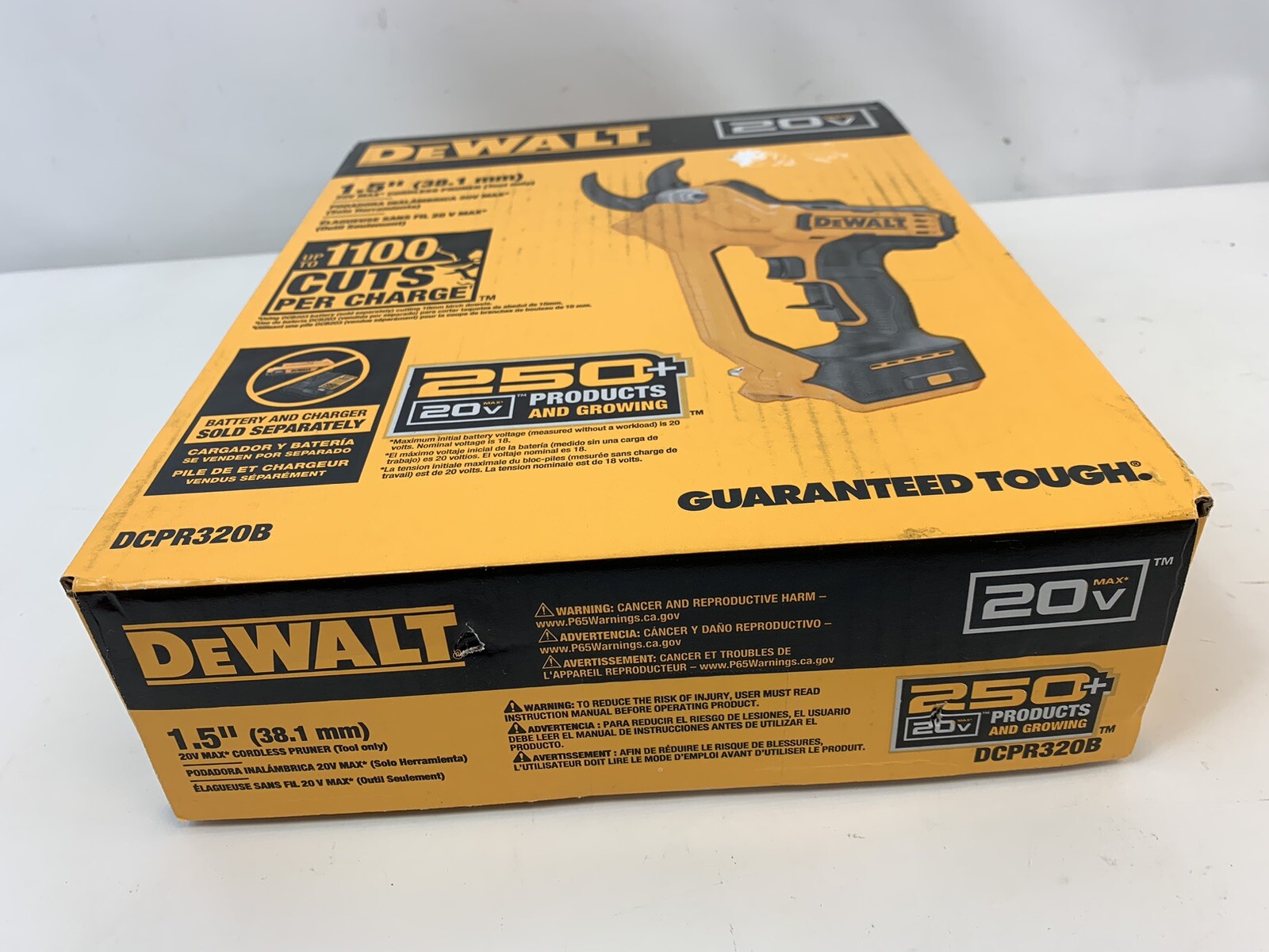 DEWALT DCPR320B 20V MAX 1.5" Cordless Pruner - Yellow for sale online ...