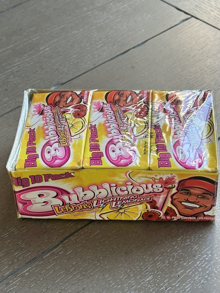 LeBron James Bubblicious LeBron's Lightning Lemonade Gum FULL BOX ...