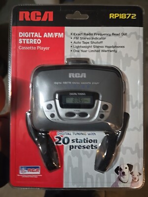 RCA Personal Stereo with AM/FM Digital Tuning, Cassette (RP-1872) BRAND ...