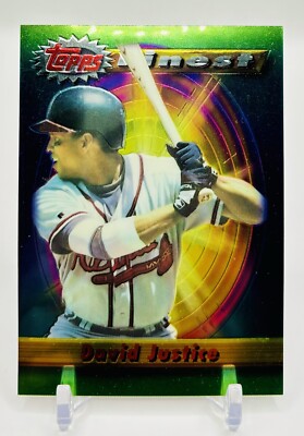 1994 Topps Finest David Dave Justice #233 Baseball Card Atlanta Braves ...