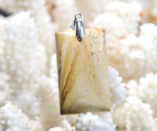 Landscape Jasper 71 carats - Natural Stone Cabochon Pendant - Namibia ...