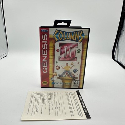 Columns III: Revenge of Columns (Sega Genesis, 1994) Box and Reg Card ...