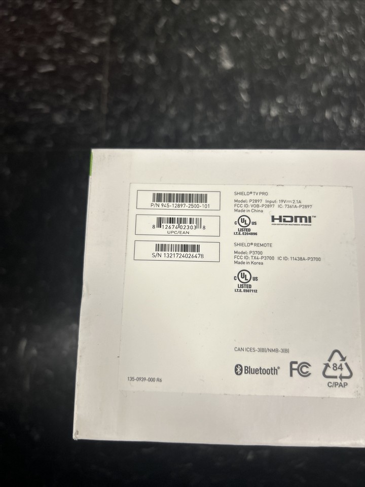 NEW NVIDIA SHIELD TV Pro (p2897) 4K HDR Streaming Media Player - Black ...