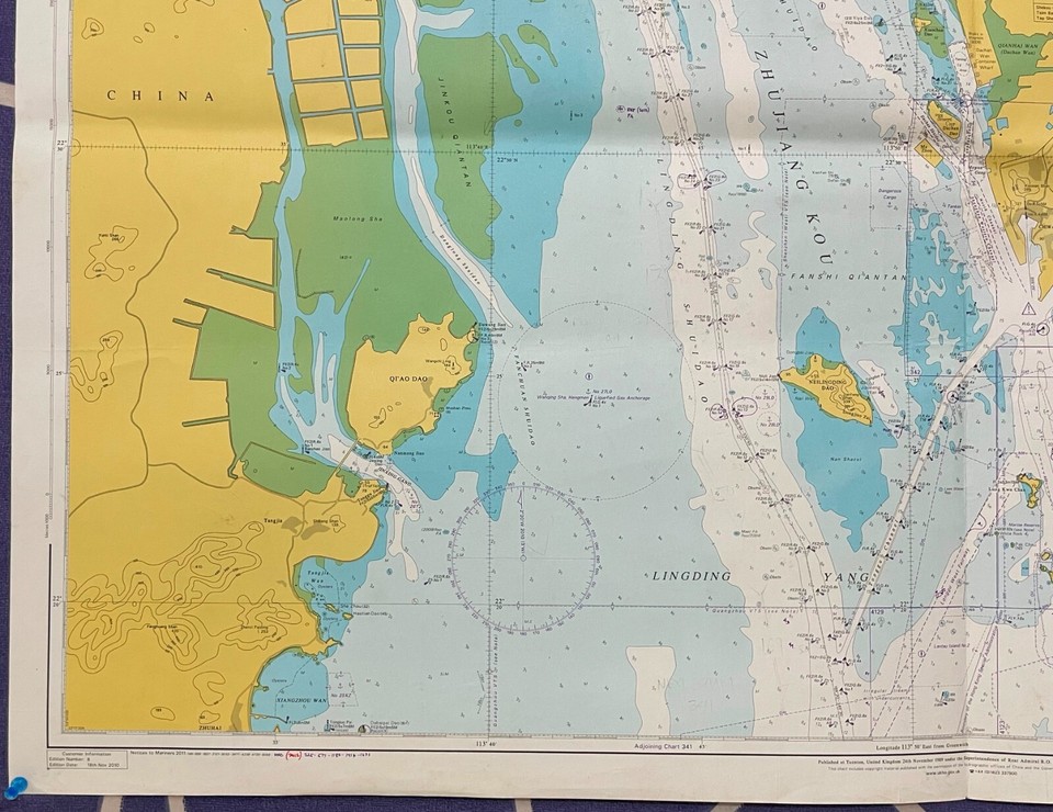 Admiralty 343 Zhujiang Kou Including Approaches-Chiwan Shekou & Nansha ...