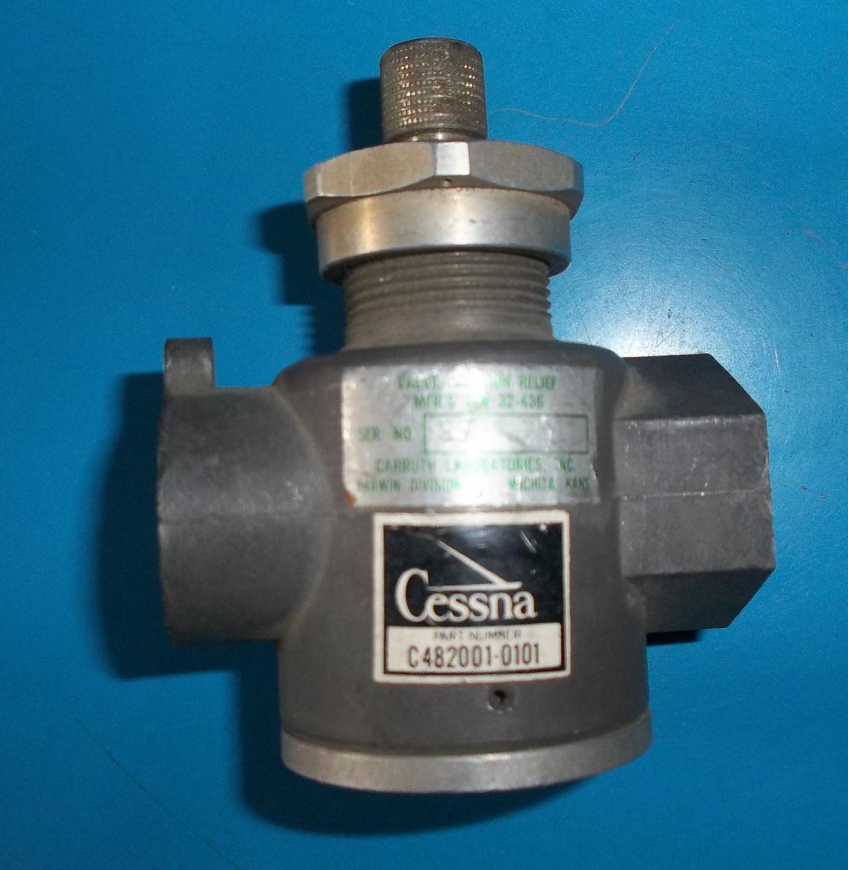 Cessna Vacuum Suction Relief Valve C482001-0101 for sale online | eBay